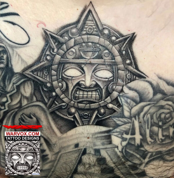 Aztec Sun Tattoo Design - Aztec Tattoo Ideas