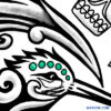 Huitzilin Bird Tattoo Design drawing - Aztec Tattoo Ideas