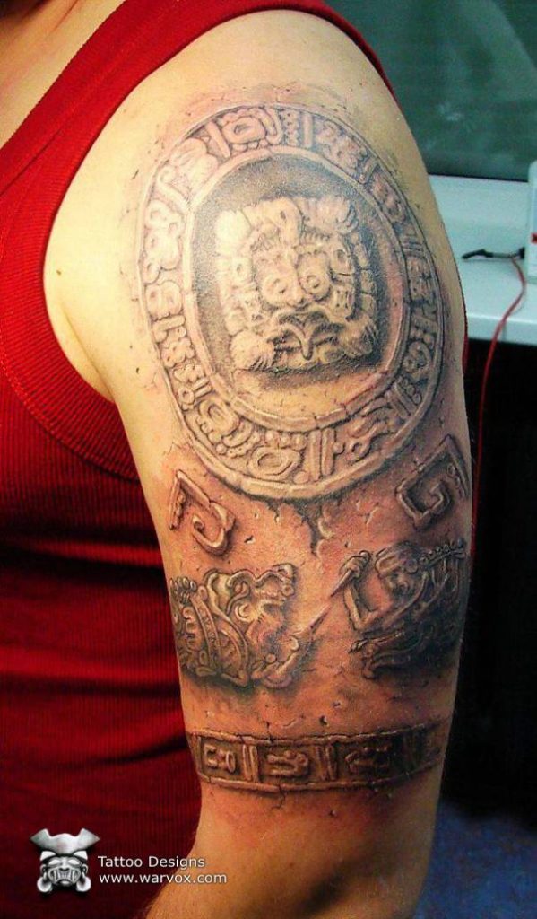 Mayan Stone Disk Tattoo Design - Aztec Tattoo Ideas
