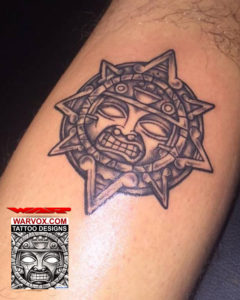 Aztec Sun Tattoo Design - Aztec Tattoo Ideas