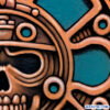 Aztec Tonatiuh Skull Jade Small Tattoo Design - Aztec Tattoo Ideas