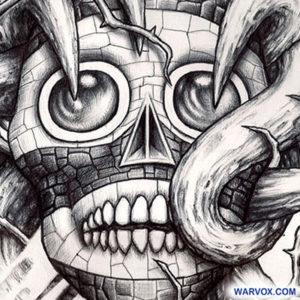 Tezcatlipoca Mask Tattoo Design - Aztec Tattoo Ideas