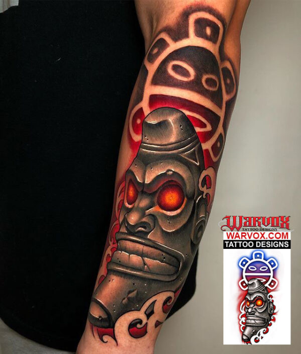 Zemi Ancestral Taino God Tattoo Design - Aztec Tattoo Ideas